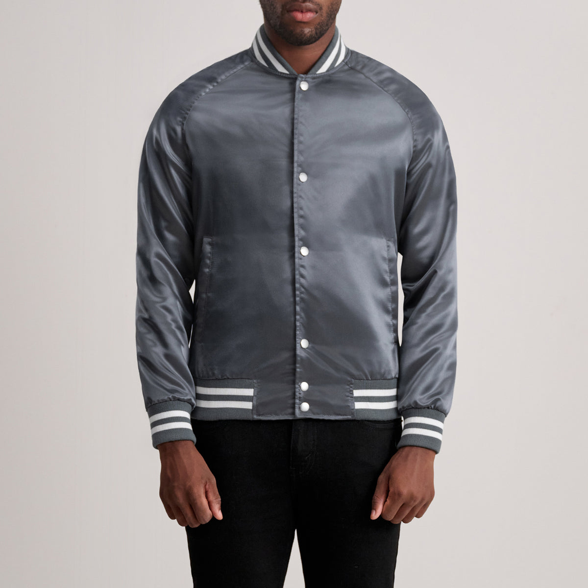 Xander Grey Varsity Jacket - The Jacket Maker South Korea